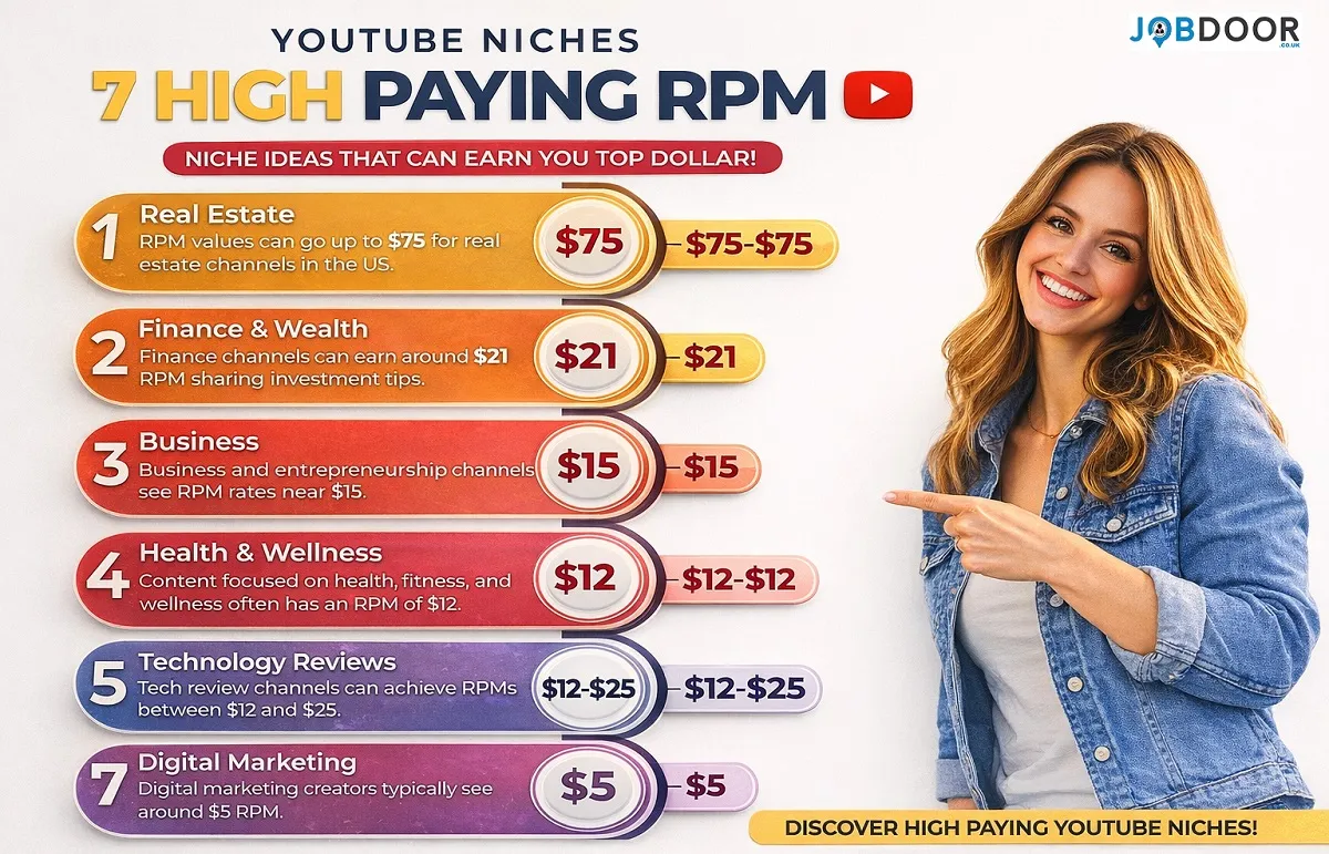 7 High Paying YouTube Niches With the Highest RPM (2026 Guide)